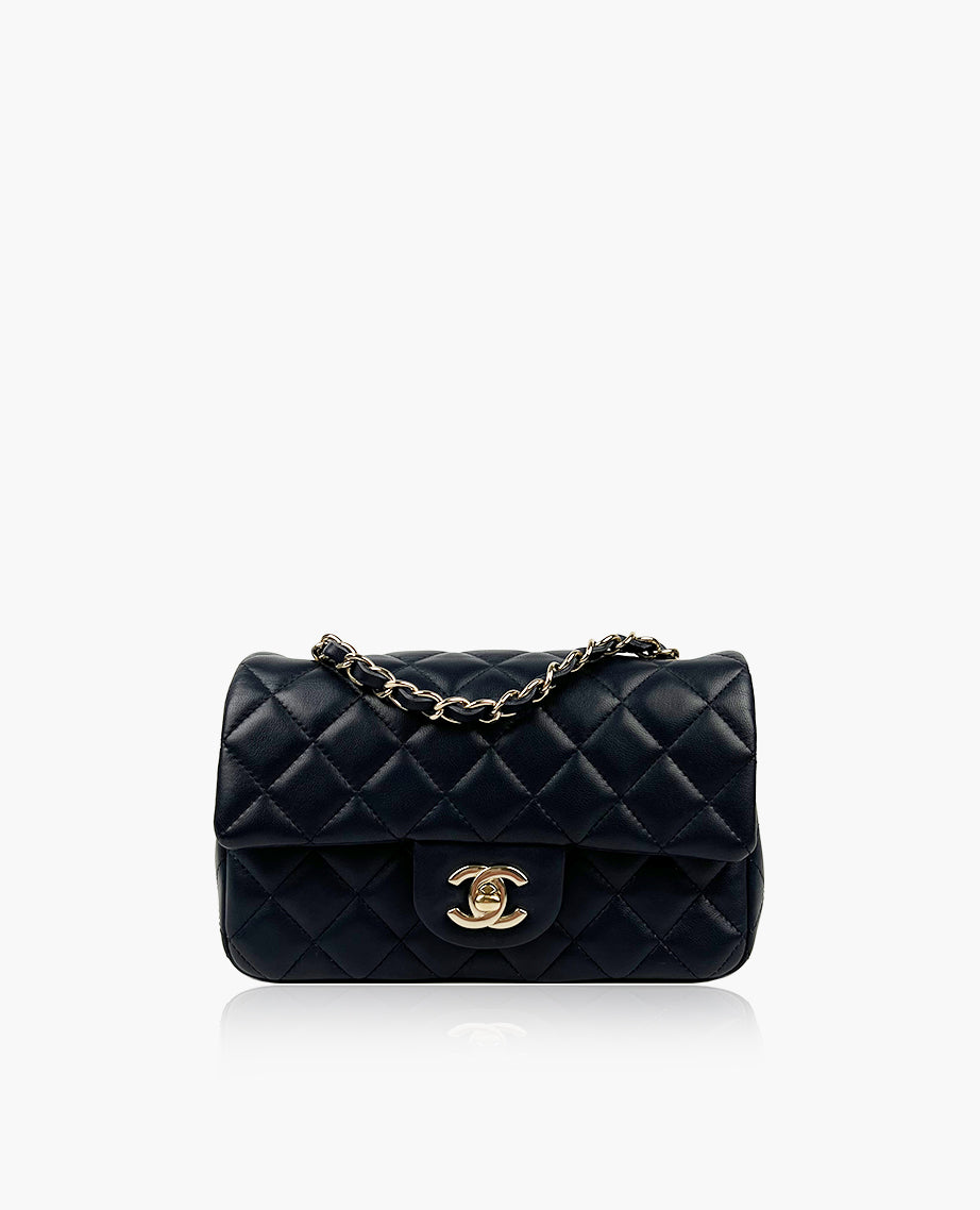 Chanel Mini Rectangular Navy Blue Lambskin CHW – Luxury Helsinki