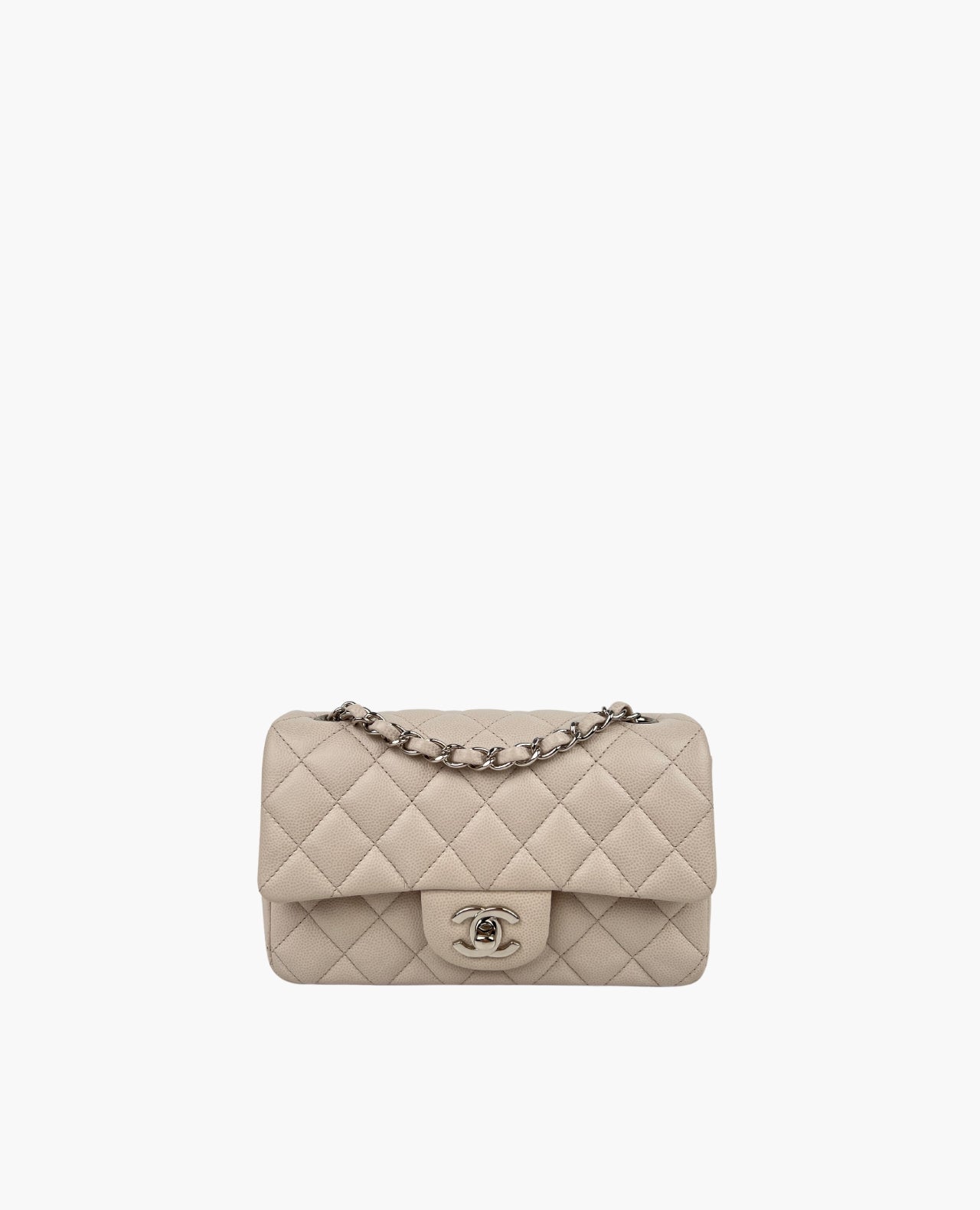Chanel Mini Rectangular Light Gray Caviar SHW – Luxury Helsinki