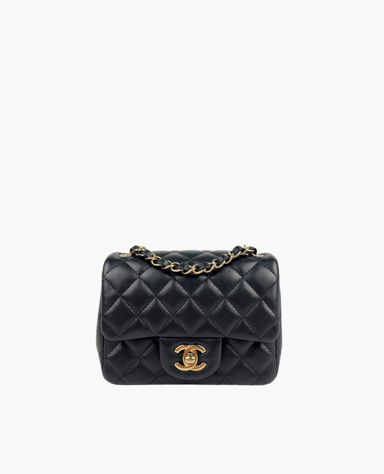 Chanel Mini Square Lamb Black CHW – Luxury Helsinki