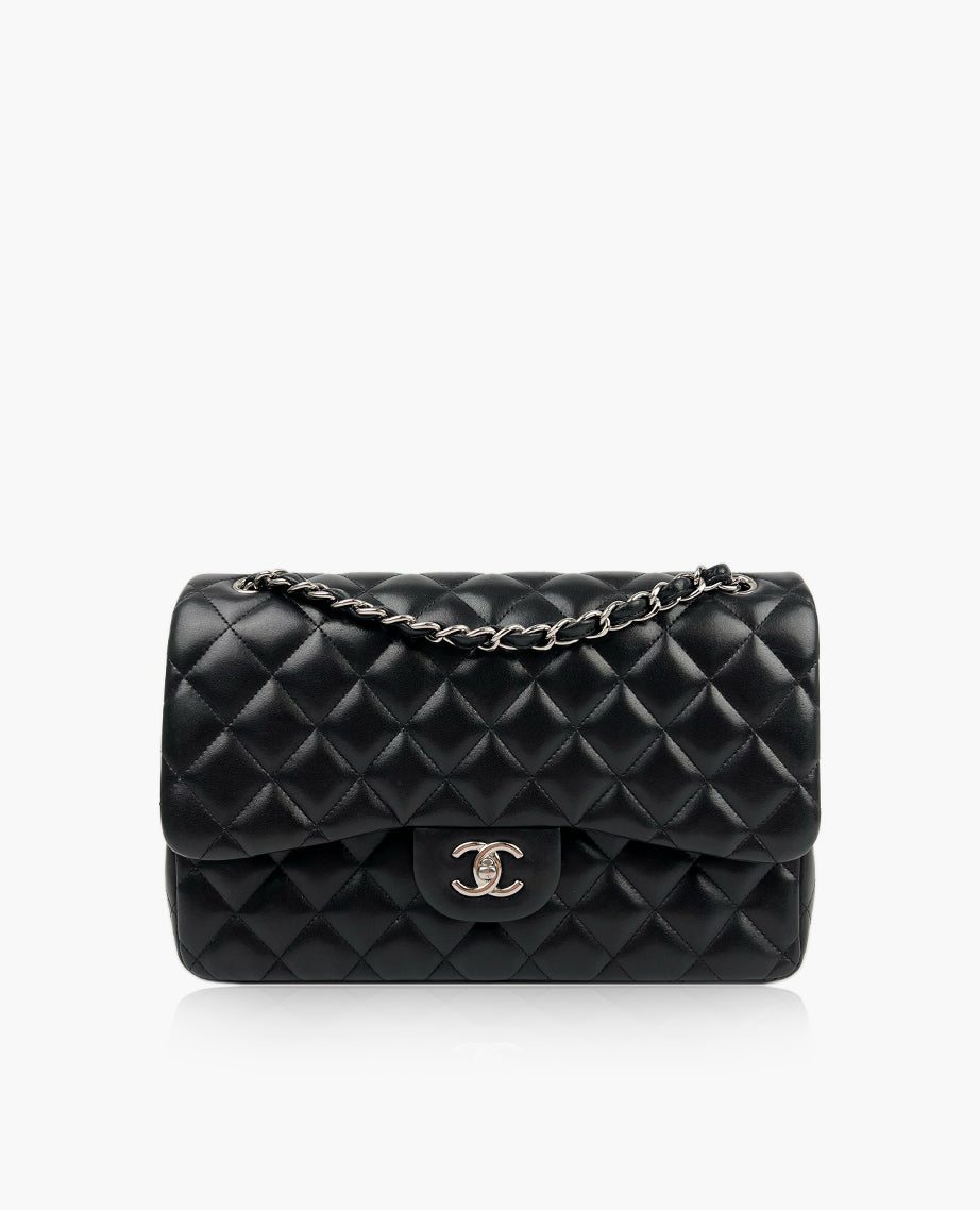 Chanel Timeless Jumbo Double Flap Black Lambskin SHW – Luxury Helsinki