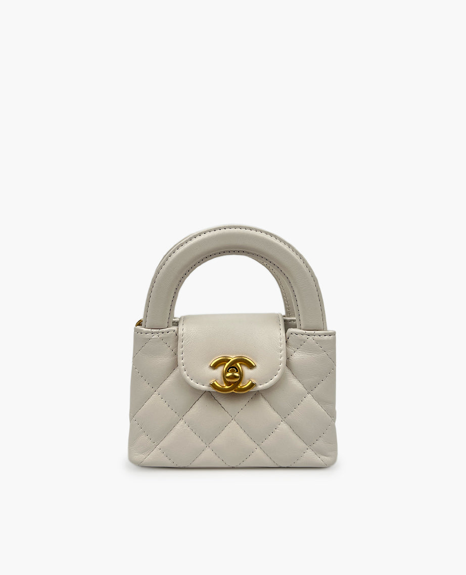 Chanel Mini Nano White Kelly Bag GHW – Luxury Helsinki